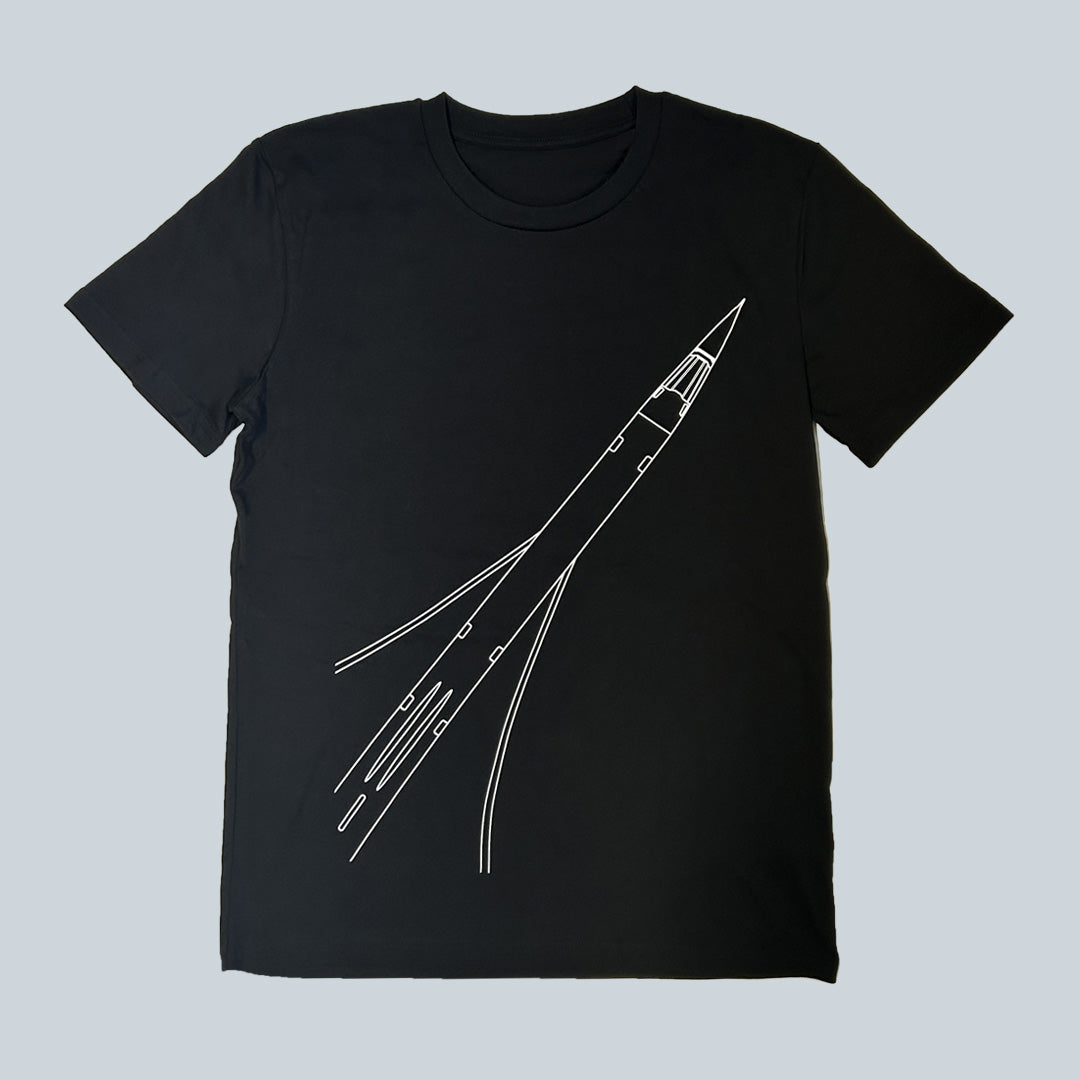 BLACK SCHEMATIC CONCORDE T-SHIRT – Aerospace Bristol