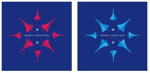 CONCORDE CHRISTMAS STAR CARDS (pack of 6 with three of each design ...